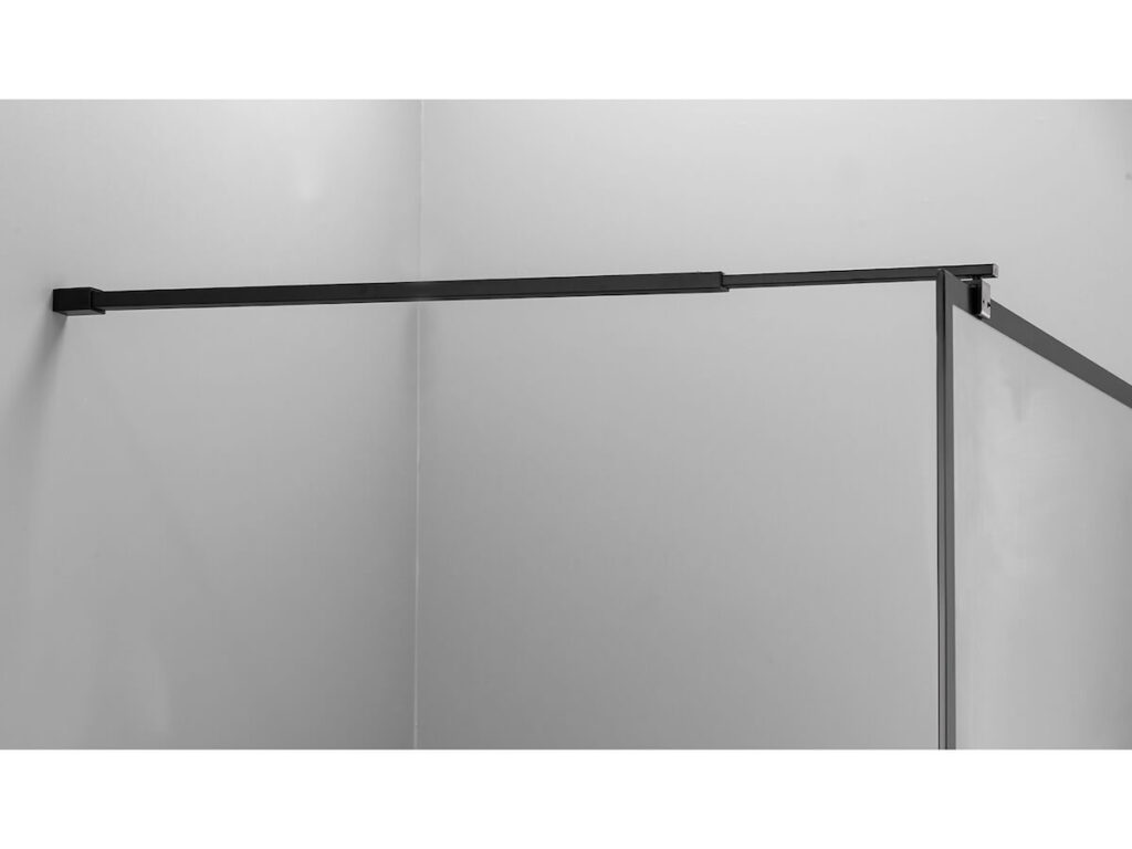 Freestanding black walk in shower screen 7155 - conric